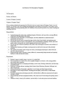 The Art Director Job Description: Roles, Responsibilities, and Skills ...